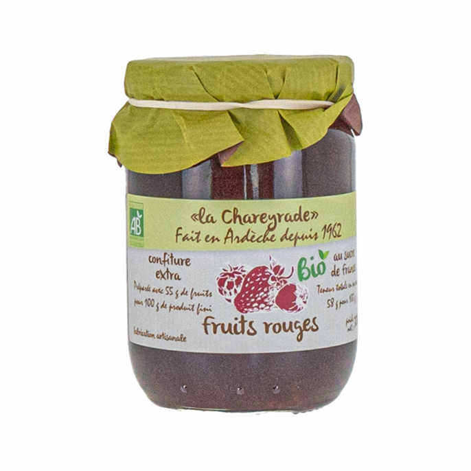 Confiture fruits rouges bio 300 g - Chareyrade