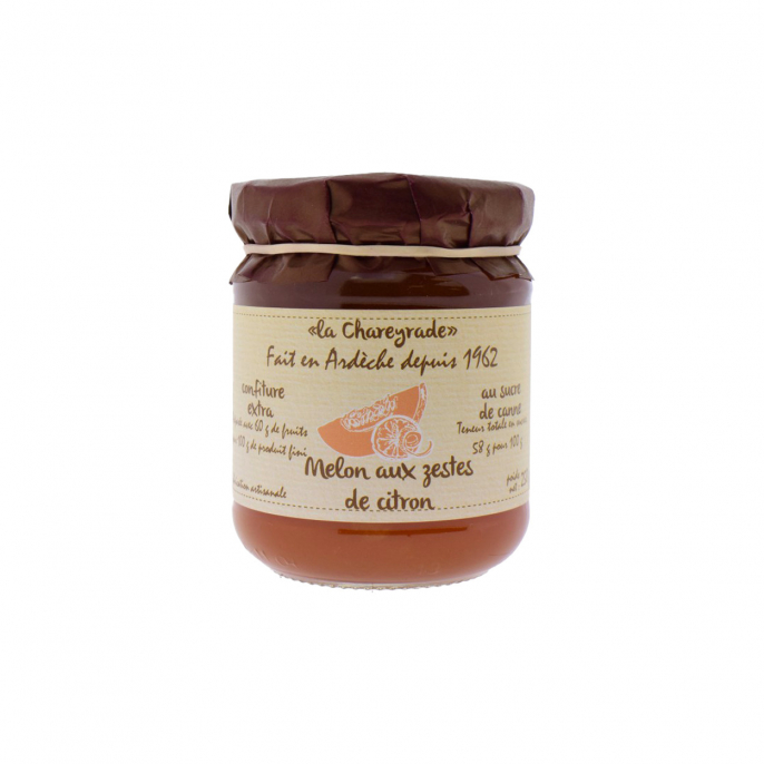 Confiture melon zeste citron 250g - Chareyrade