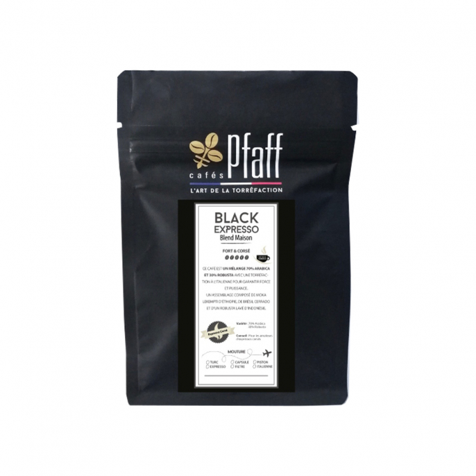 Café Black expresso grains 250g - Pfaff