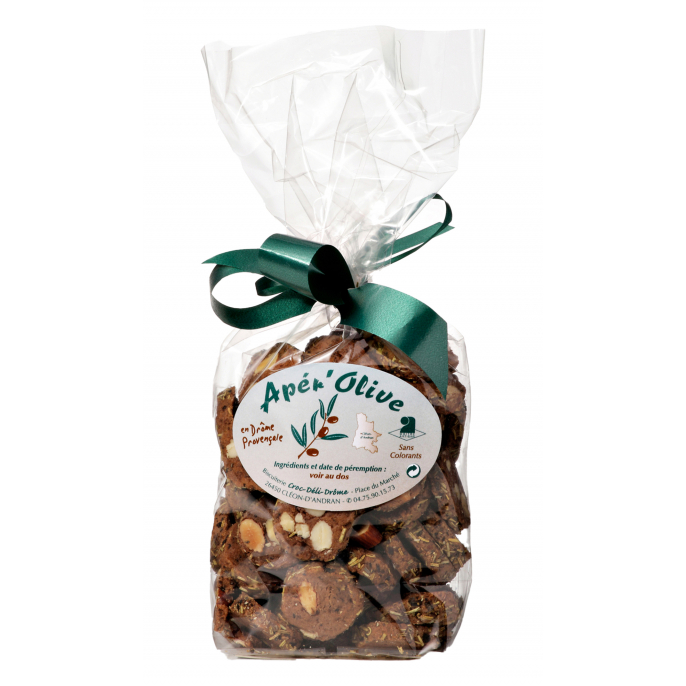 Sachet apéritif olives noires 200 g - Croc déli Drôme