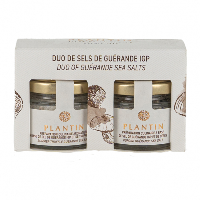 Duo de sel de Guerande IGP truffes d'été cèpes 50g - Plantin