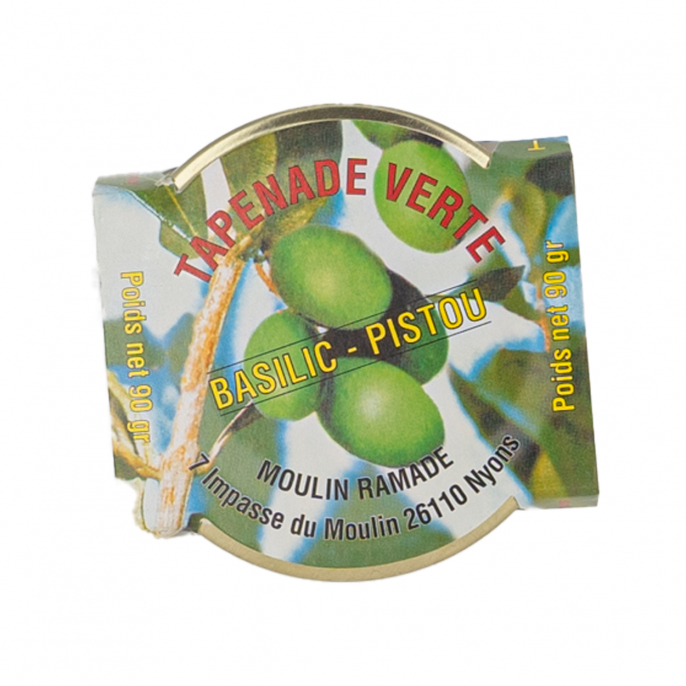Tapenade verte basilic 90g - Moulin Ramade