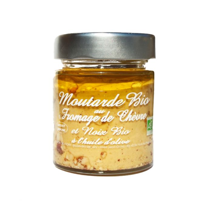 Moutarde bio au fromage de chèvre et noix 130 g - Savor & Sens