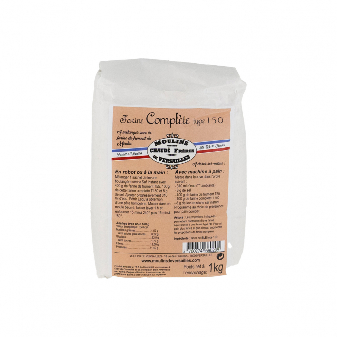 Farine complète type 150 1kg - Moulin de Versailles