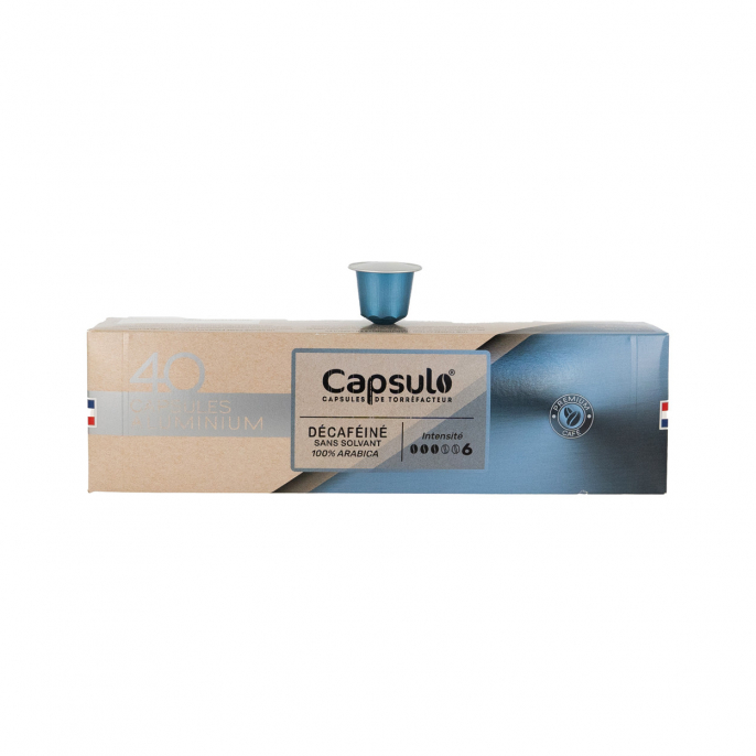 Capsules décaféiné x40 aluminium - Capsulo