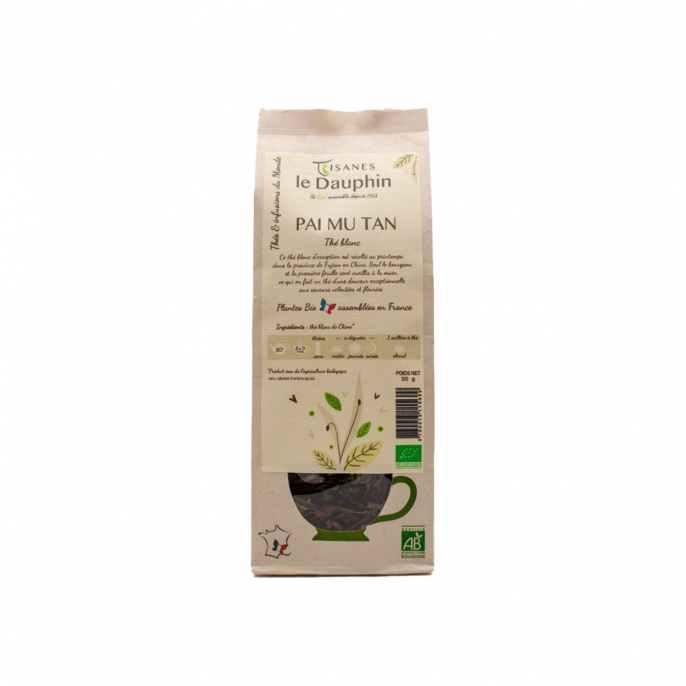 Thé blanc pai mu tan 50g - Le Dauphin